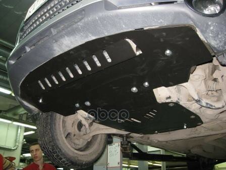 Защита радиатора и картера (сталь 2 мм) + комплект крепежа для Audi Q7 2005-2009 (V - все) (2 части) AlfEco арт. ALF.30.07