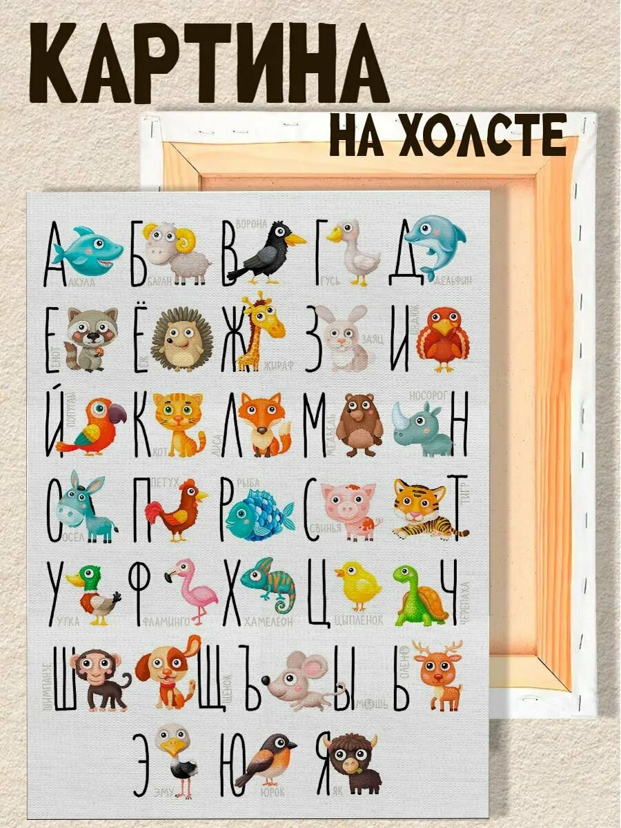 Картина на стену в детскую комнату Алфавит