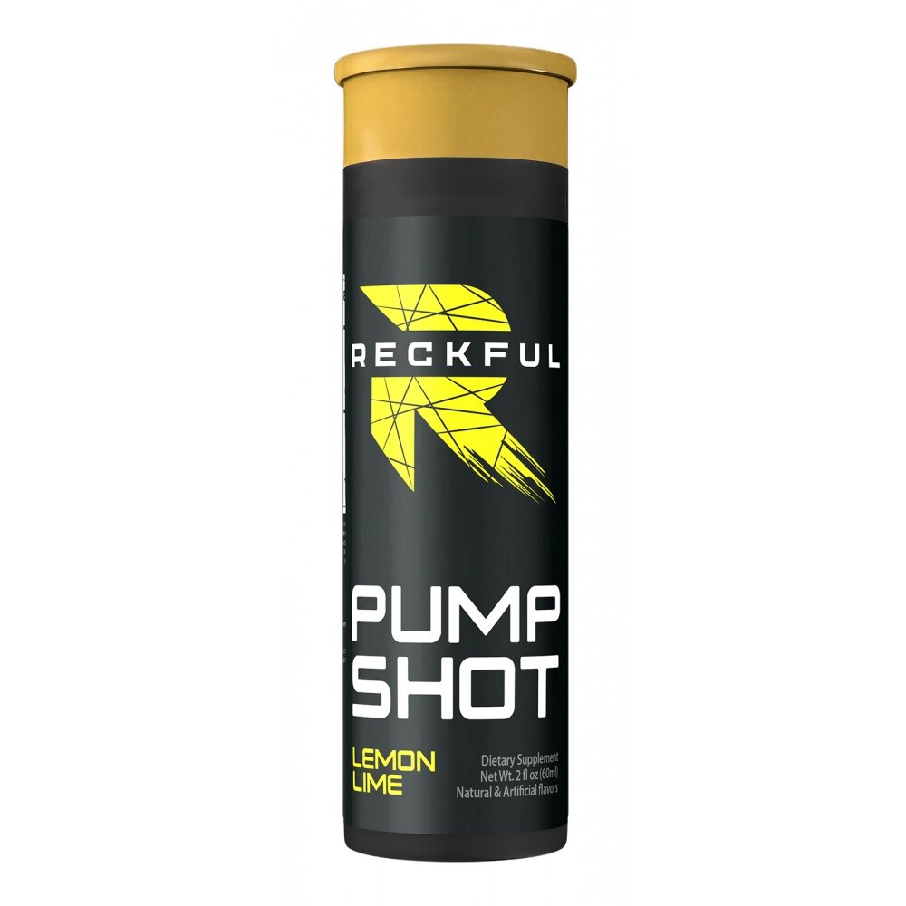 Предтреник Reckful Напиток Pump Shot, 60 мл, Вкус Lemon Lime / Лимон Лайм