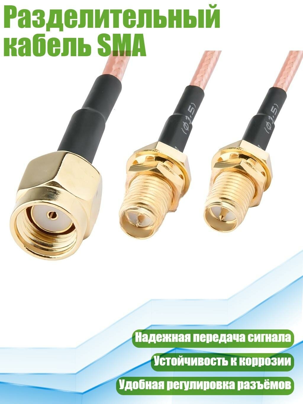 Разделительный кабель SMA, 1 антиреволюция 2