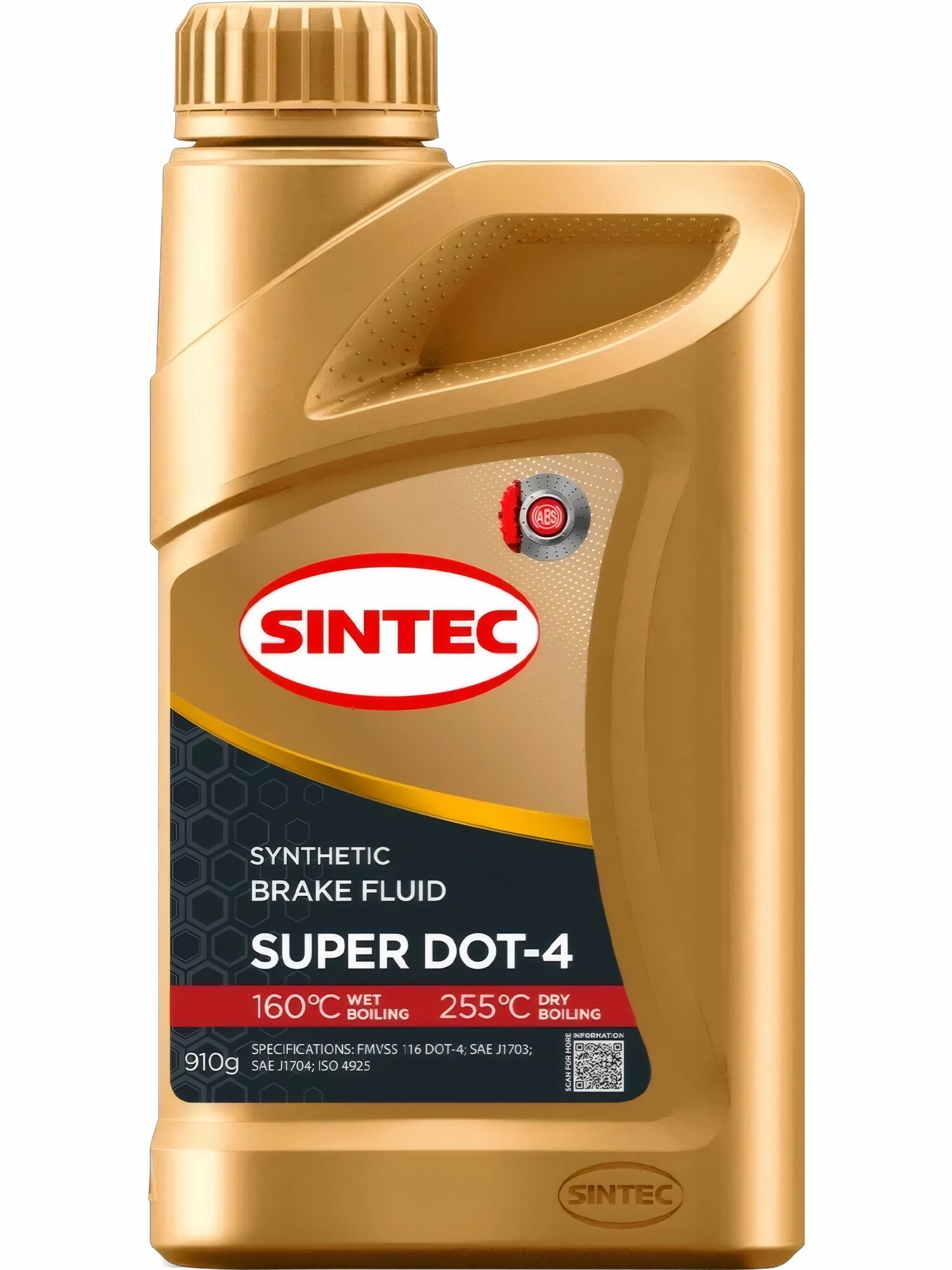 Жидкость тормозная ДОТ-4 Sintec SUPER 0,910гр