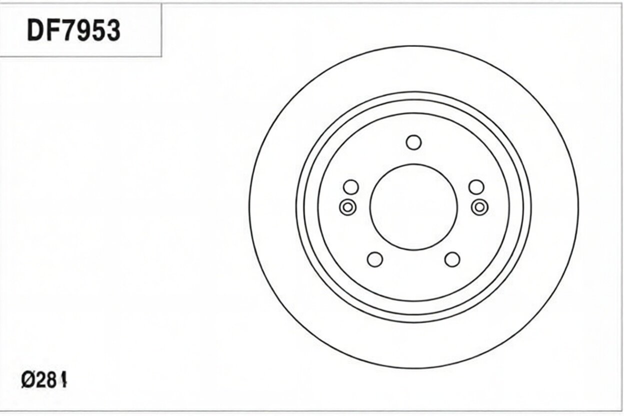 Диск тормозной задний KIA OPTIMA 2012- DF7953 TRW арт. DF7953