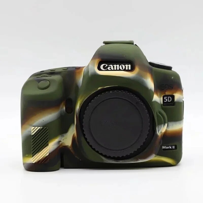 Мягкий силиконовый чехол для Canon 5D II Зеленый, ArmyGreen