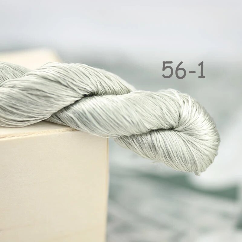 Шелковая нить для вышивания Mulbery Silk 16/2 серый, зеленый, нефрит, голубой, 200 meter, 56-1