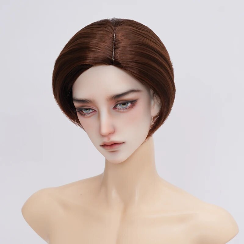 Новый кукольный парик для куклы 1/3 1/4 1/6 Bjd, мягкие шелковые короткие волосы, игрушки для девочек, платье, игровой домик, модные аксессуары для кукол, без куклы
