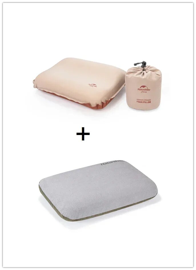 Naturehike подушка для сна бежевая, Pillow And Cover Set
