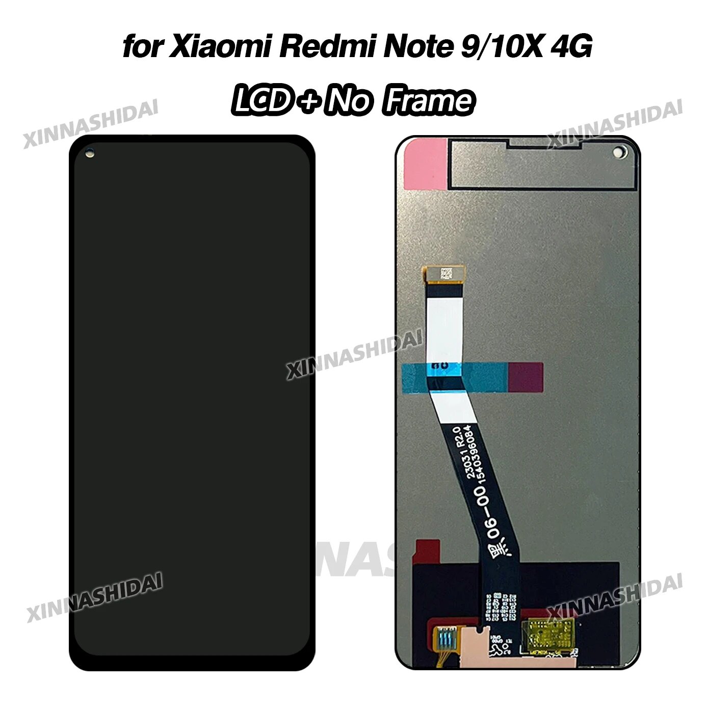 ЖК-дисплей для Xiaomi Redmi Note 9/10X 4G, Black no frame