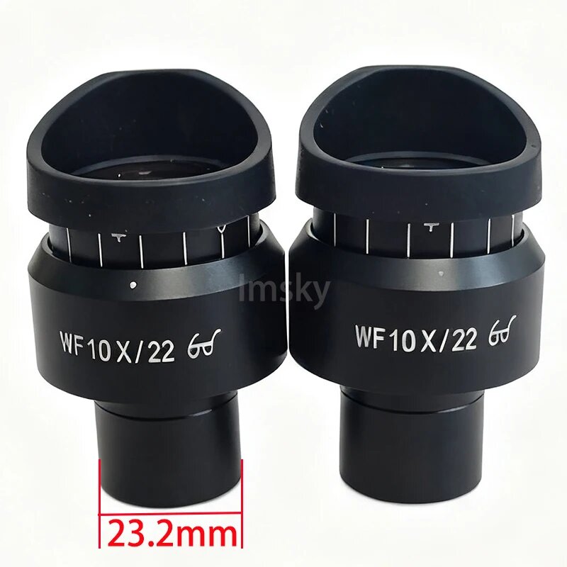 Окуляр микроскопа WF10X/22, 2шт, Цвет: 2pcs A