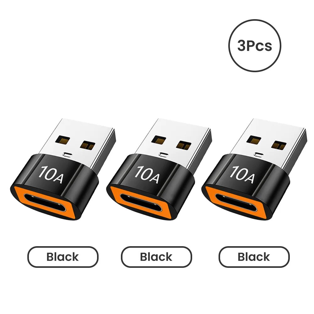 NNBILI 10A Адаптер USB A к USB C OTG типа C в USB-конвертер USB 3.0 Адаптер для Xiaomi 14 MacBook USB к разъему OTG типа C