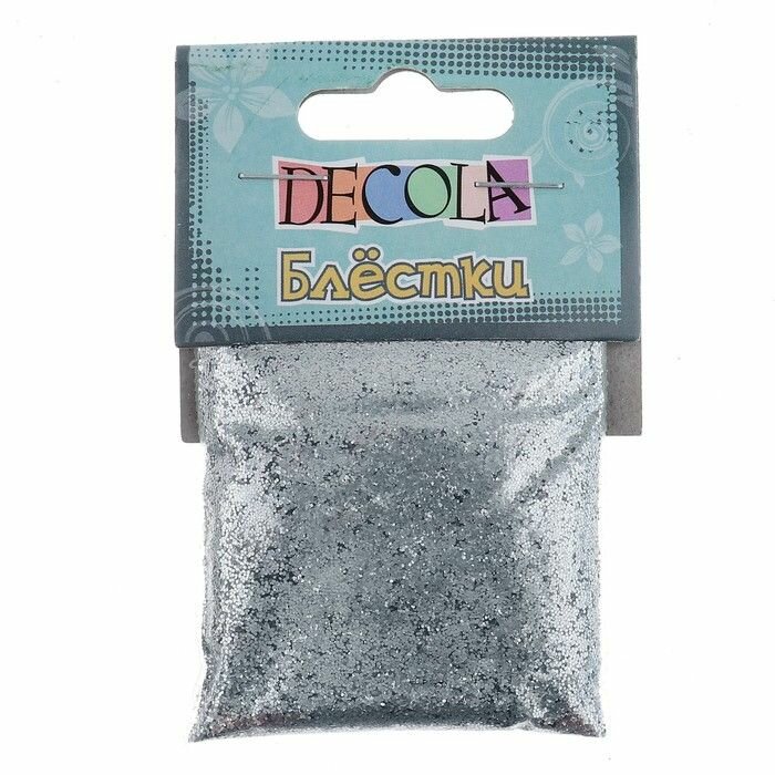 Декоративные блестки Невская палитра 0,2 мм, 20 г, серебро