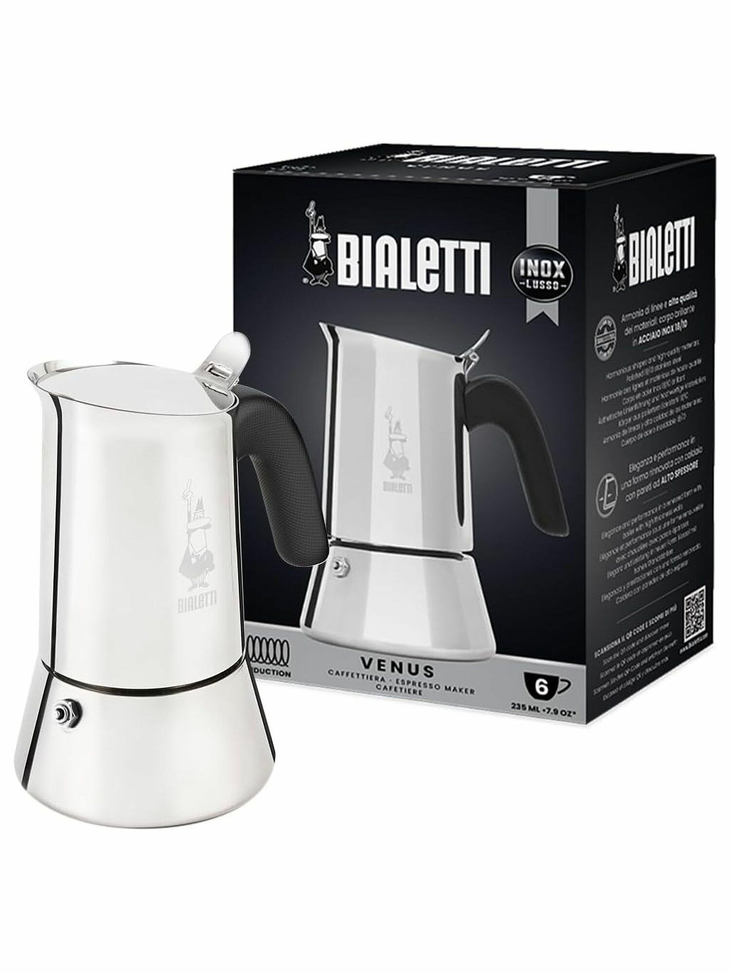 Bialetti, Venus, Гейзерная кофеварка на 6 чашек, 235мл