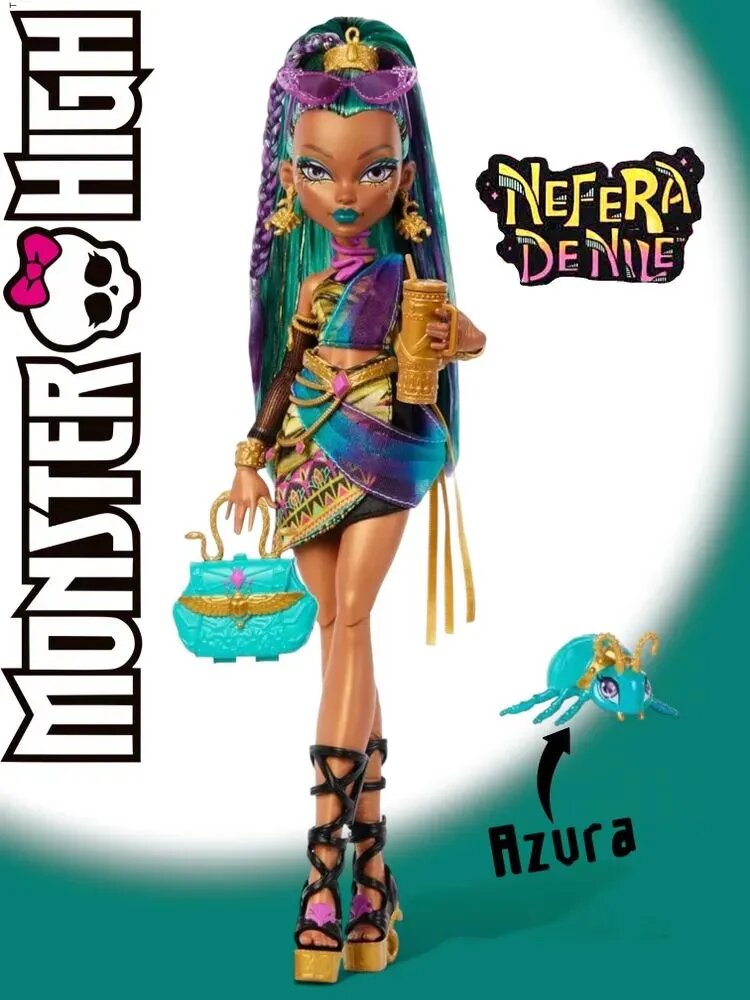 Кукла Monster High Nefera de Nile - Монстр Хай Нефера де Нил королевская мумия JDR48