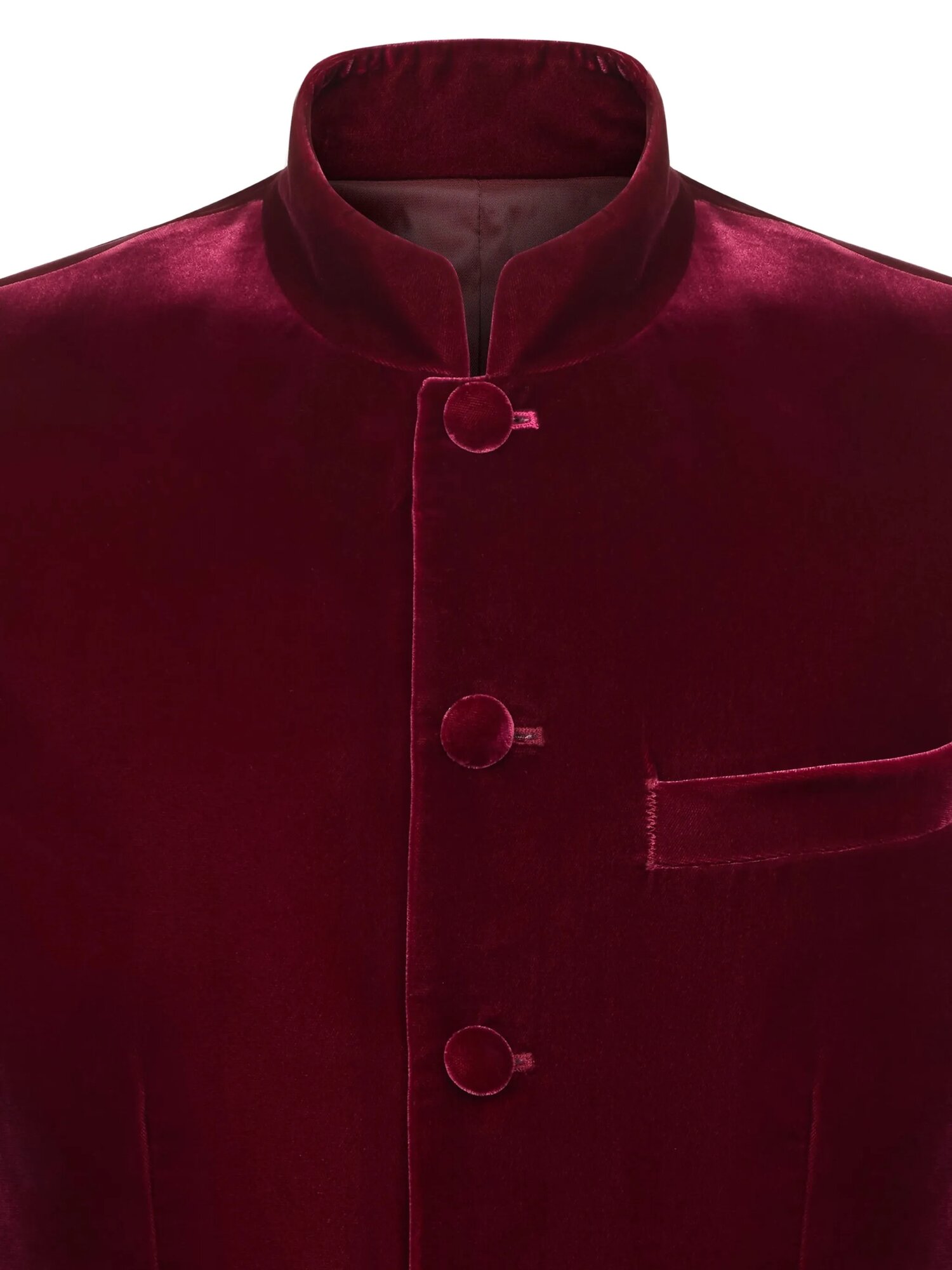 Куртка Shanghai Tang Velvet five-button jacket, размер 50, red — фото 1