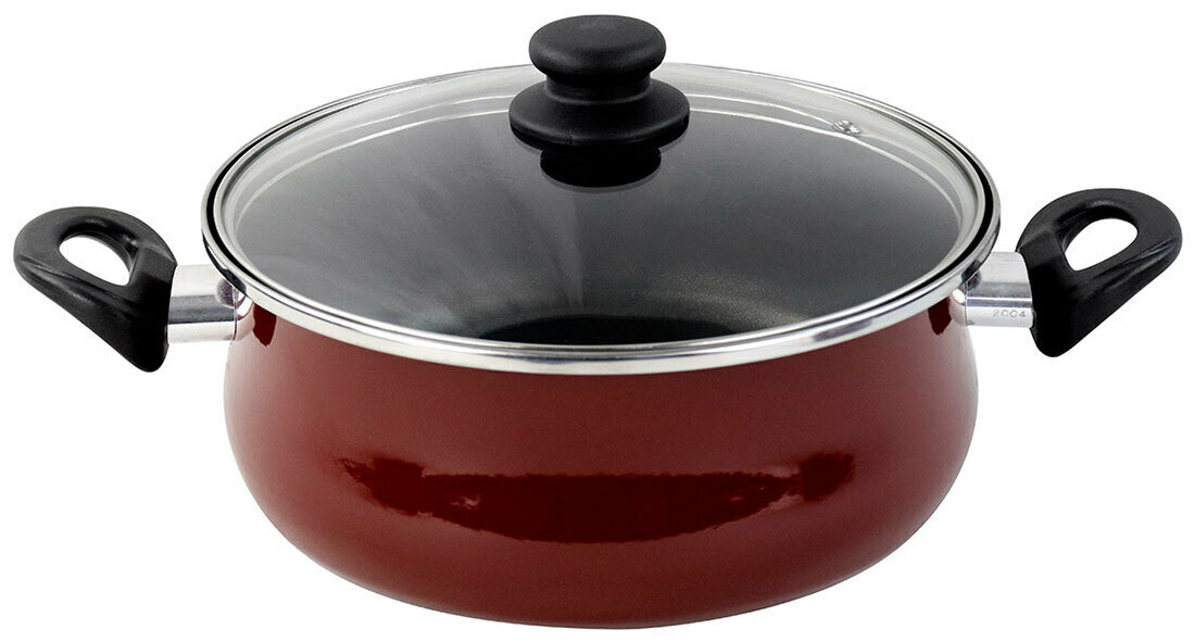 Кастрюля низкая Vitrinor Authentique Burgundy 26 см, 4,5 л