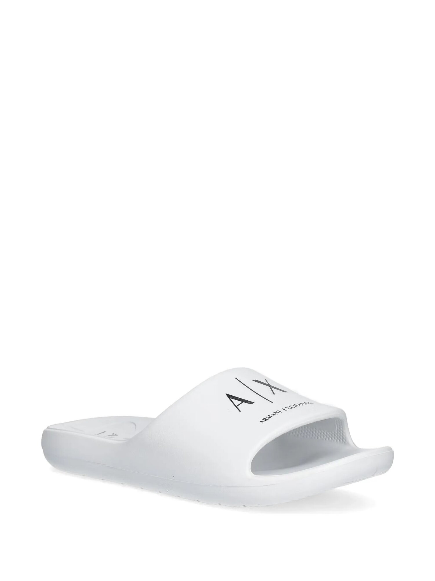 Шлёпанцы Armani Exchange Logo-print open-toe slides, размер 36, white — фото 1