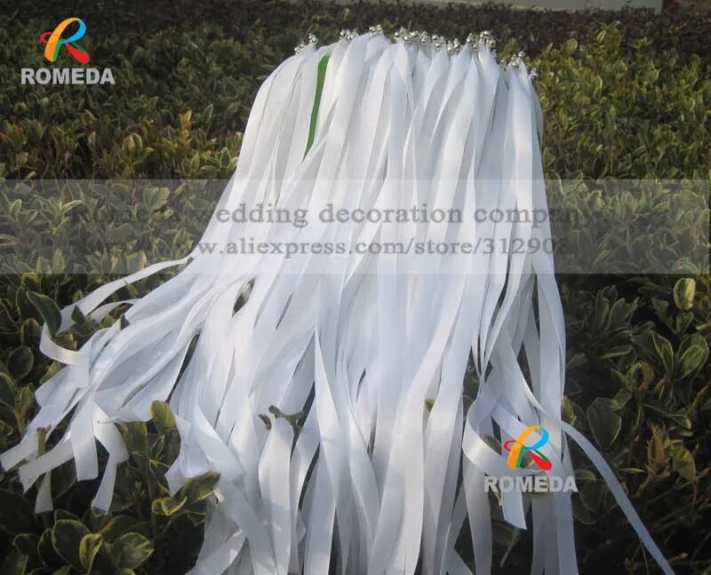 Свадебные палочки IVINLA белые с серебряным колокольчиком Белый, 10pcs, W2