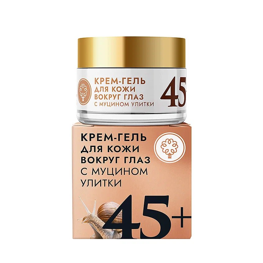 Гель Дом Природы, с муцином, для кожи вокруг глаз, 45+, 15 г.