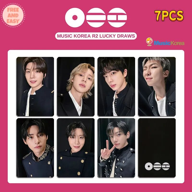 Маленькие открытки вокруг вееров BTS JUNGKOOK JIMIN V JIN RM JHOPE SUGA