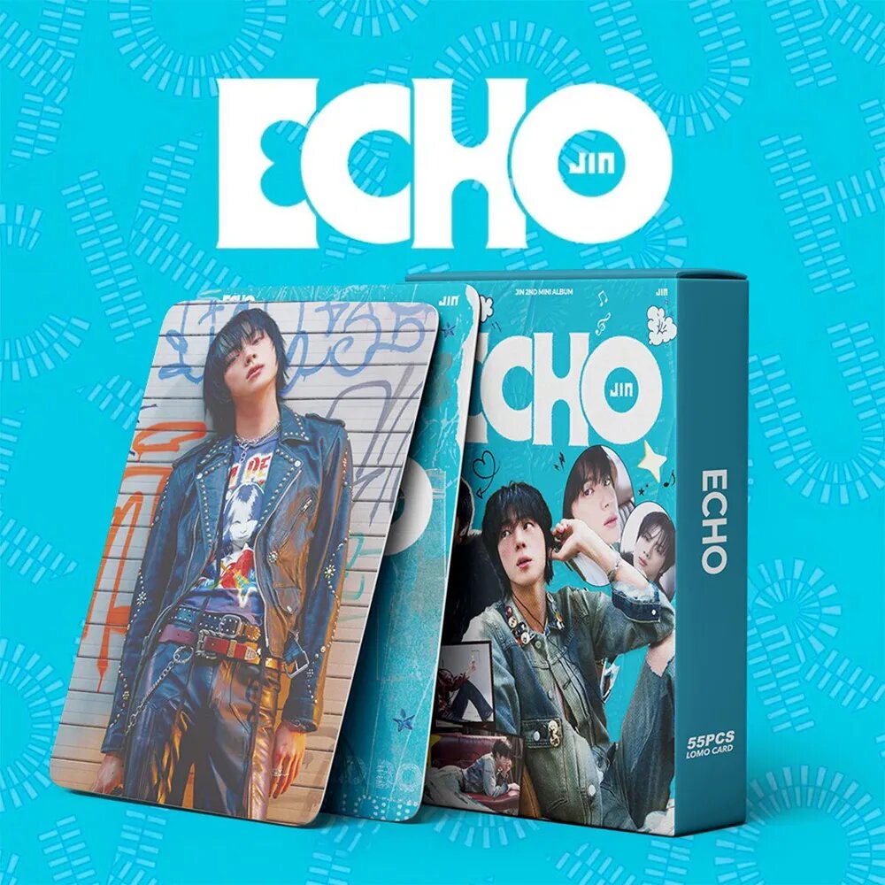 VOFIRROB JIN ECHO Альбом LOMO Карты 55 шт. 2025 BANGTAN BOYS KPOP Фотокарты Коллекционный постер BTS Открытка
