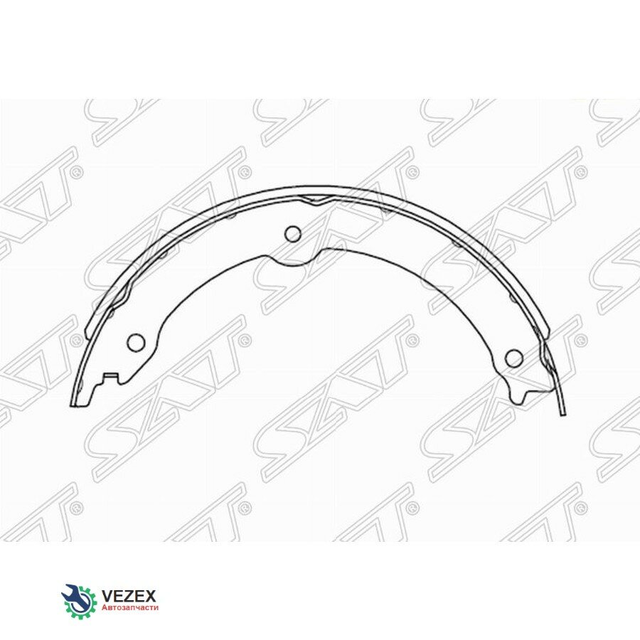 SAT ST4653034010 Колодки ручника TOYOTA LAND CRUISER 200/TUNDRA/SEQUOIA 07- (комплект 4шт)
