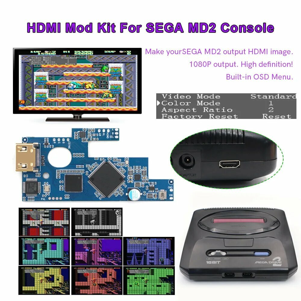 Hispeedido HDMI адаптер для SEGA MD2 — фото 1