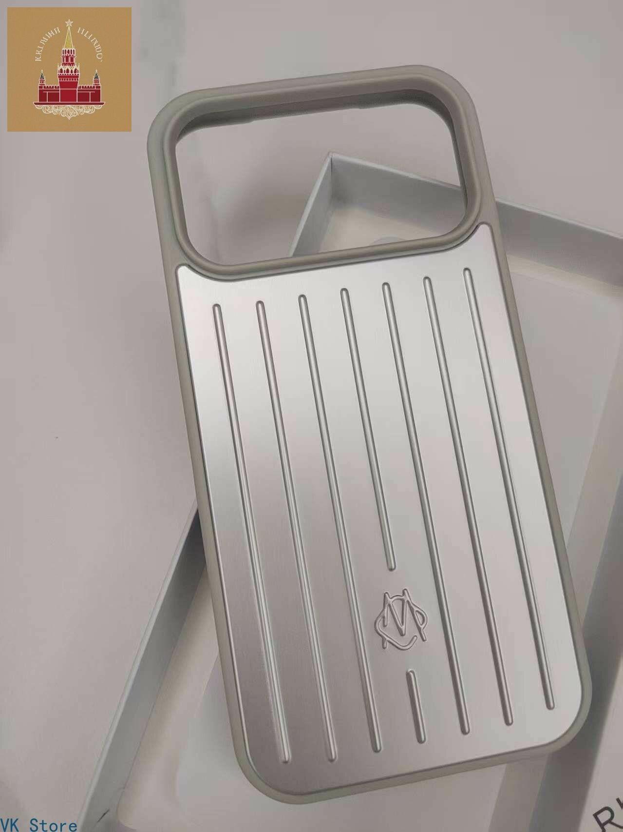 Чехол RIMOWA алюминиевый для iPhone 17 Pro Max , серебро, премиальная защита