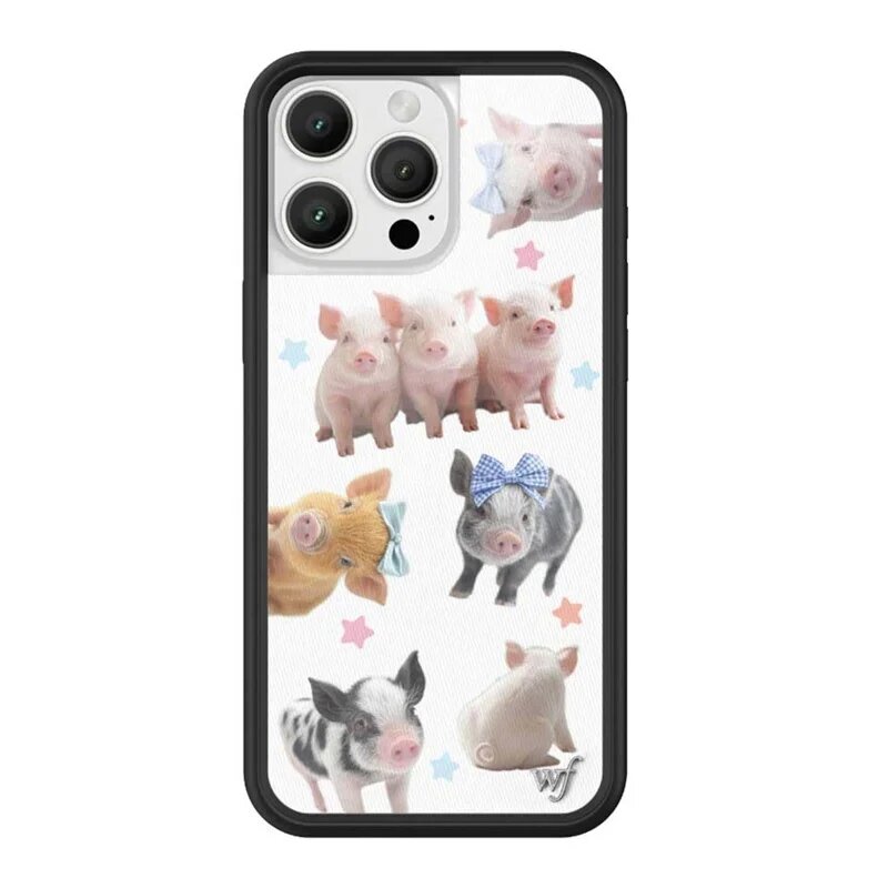 Чехол для телефона Wildflower 3D с изображением поросят, звезд и точек для iPhone 18 For iPhone 15