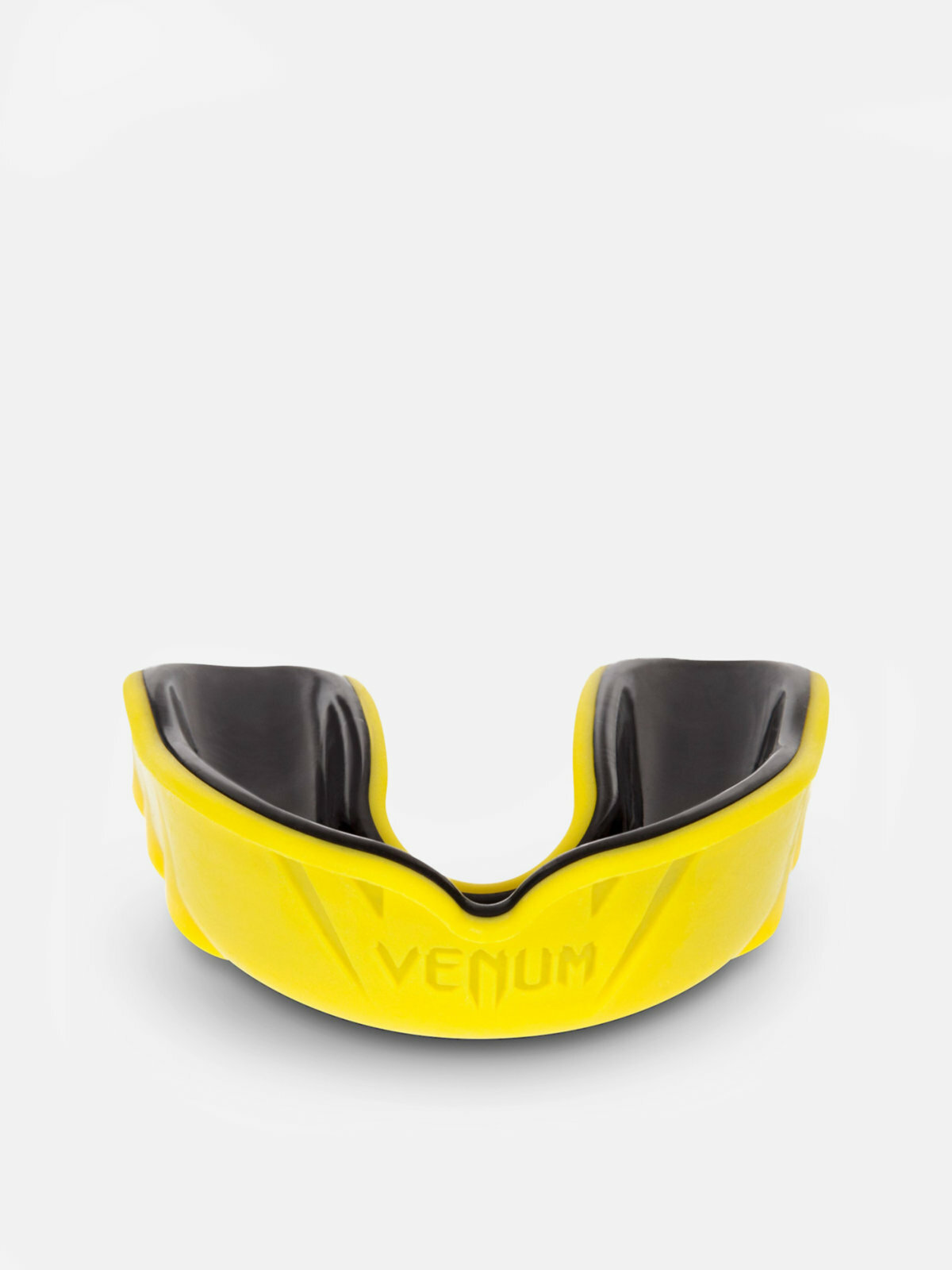 Капа боксерская Venum Challenger Yellow/Black, чехол в комплекте