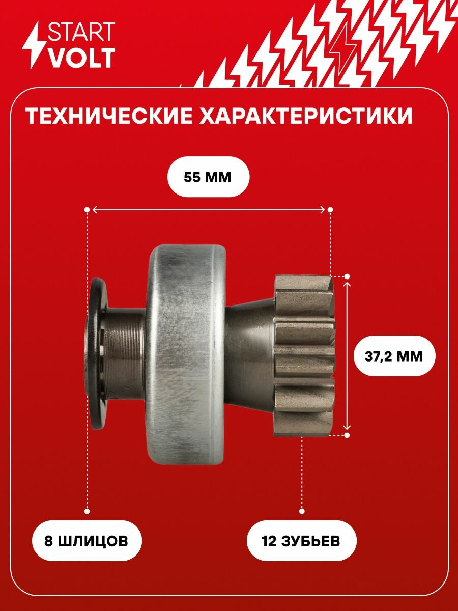 Бендикс стартера Ford Transit STARTVOLT VCS 1015 — фото 1