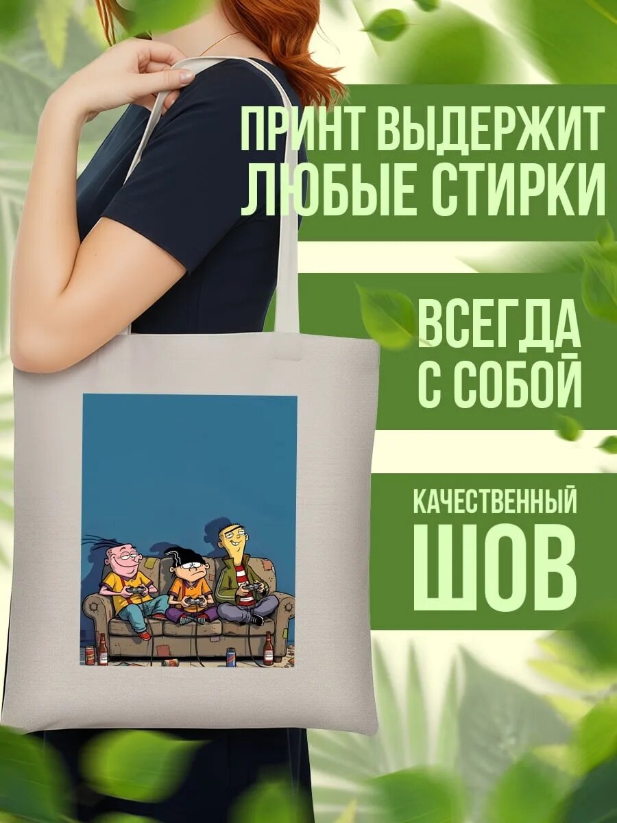 Сумка шоппер , айвори — фото 1