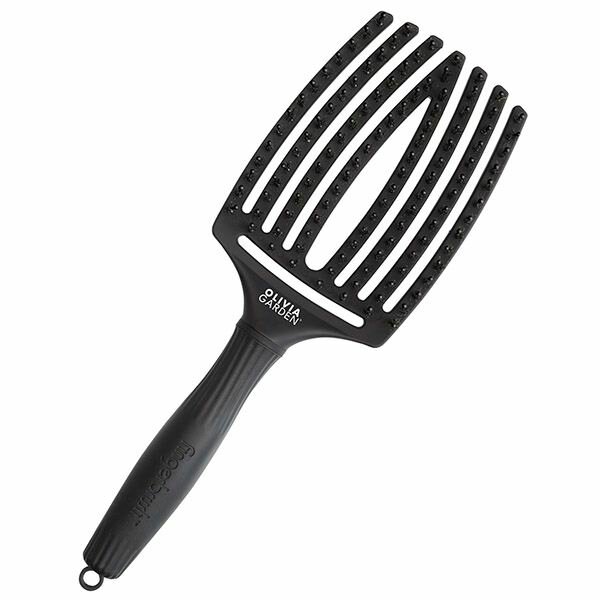 OLIVIA GARDEN Щетка для волос Fingerbrush Care Iconic Nylon Bristles Black L ID1394/BR-FB1PC-L0000