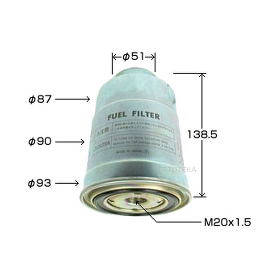 Фильтр топливный VIC FC409 MPV LVEW, FAMILIA BHALP, CAPELLA GDEA, GCEP, GVER, B GO SDEAT, SEF8T '83-