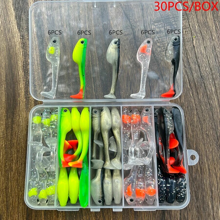 Набор приманок Drop Shot Swimbait Easy Shiner для ловли щуки
