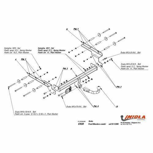Фаркоп OPEL (MOVANO B van (FWD)) IMIOLA E028