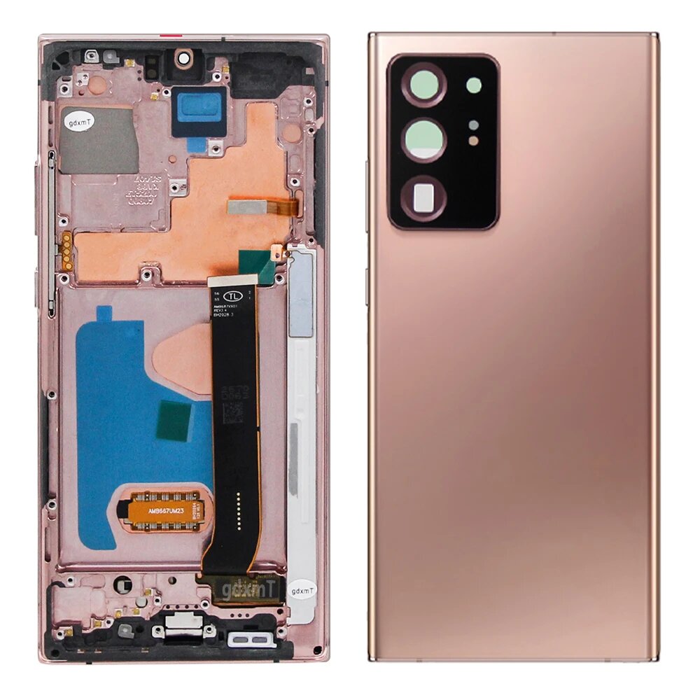 Samsung Note 20 Ultra OLED Gold FrameCover в сборе