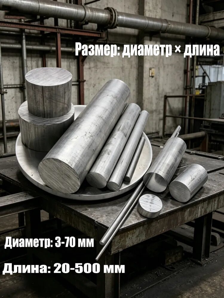 1 шт. Пруток Алюминиевый, круг Д16Т 8x200 мм
