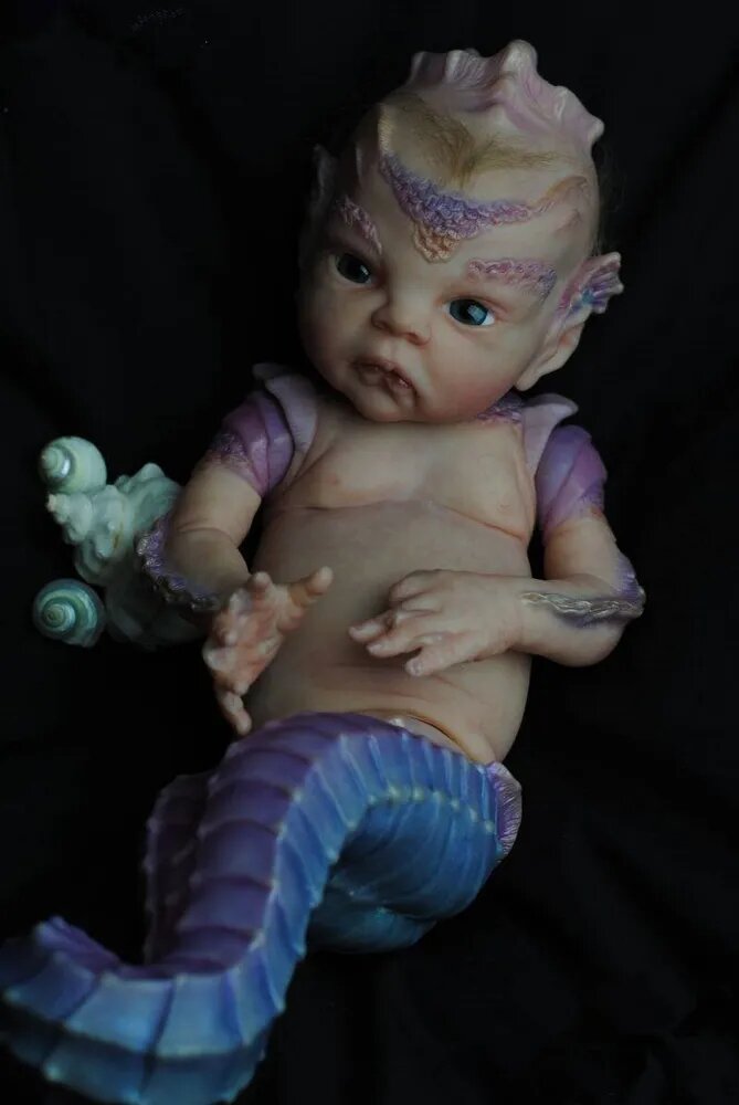 BZDOLL Кукла реборн силиконовая Мягкая, Реалистичная кукла морского конька, 50 см, 20 дюймов, гиппокамп