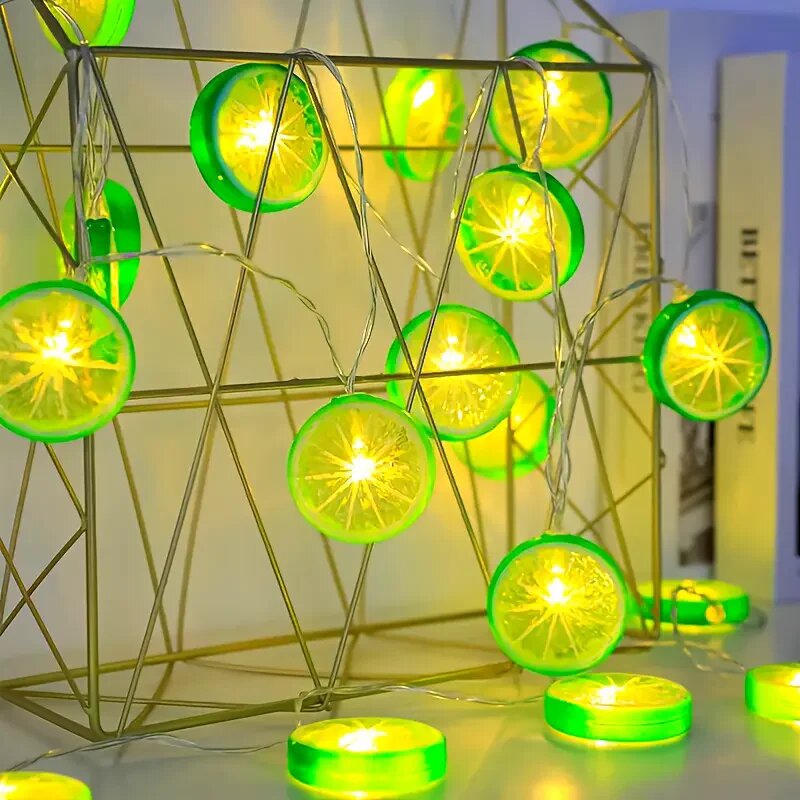 Лимонные светодиодные гирлянды, теплый белый свет 6m 40 leds USB