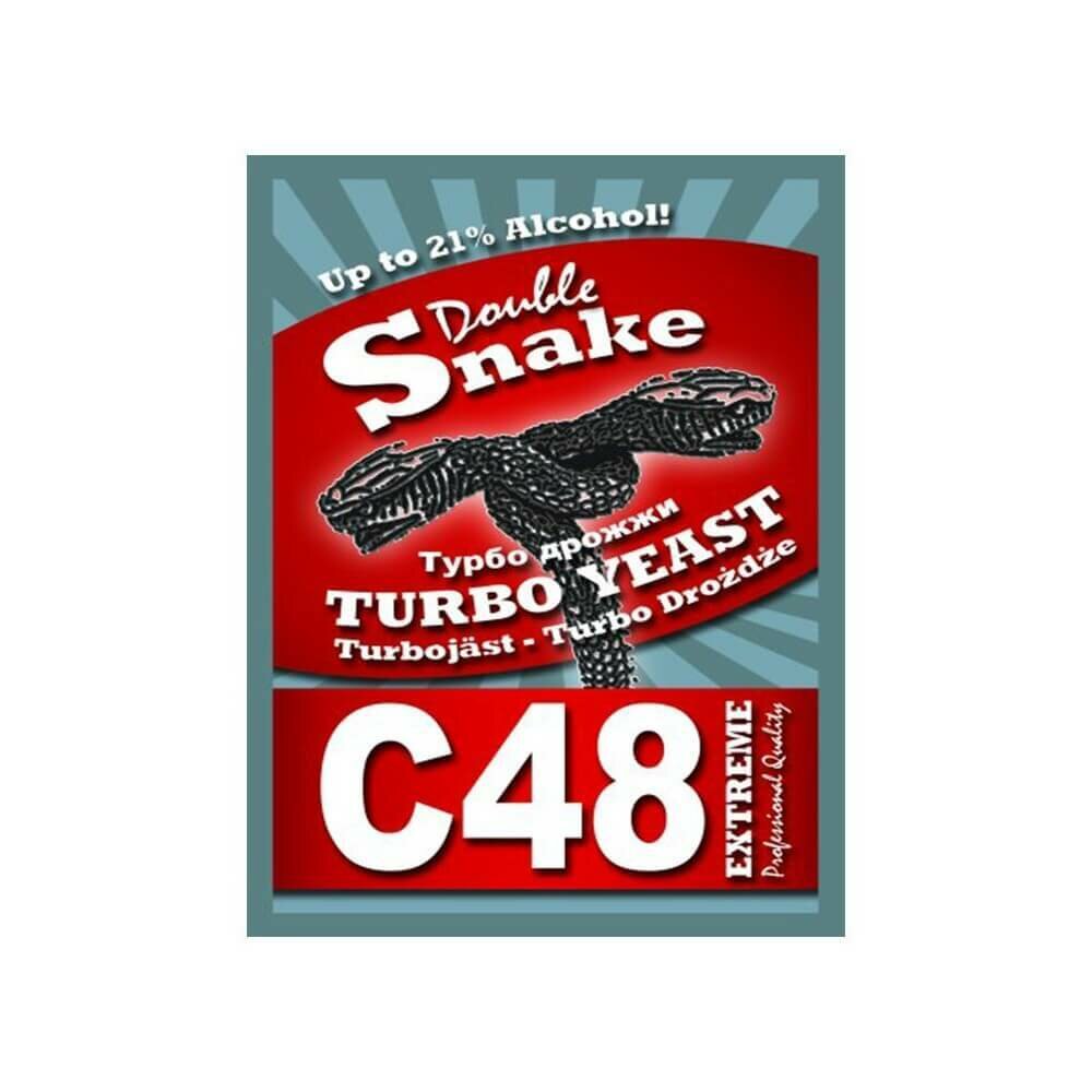 Турбо дрожжи Double Snake C48, 130 гр (Дабл Снейк С48 спиртовые)