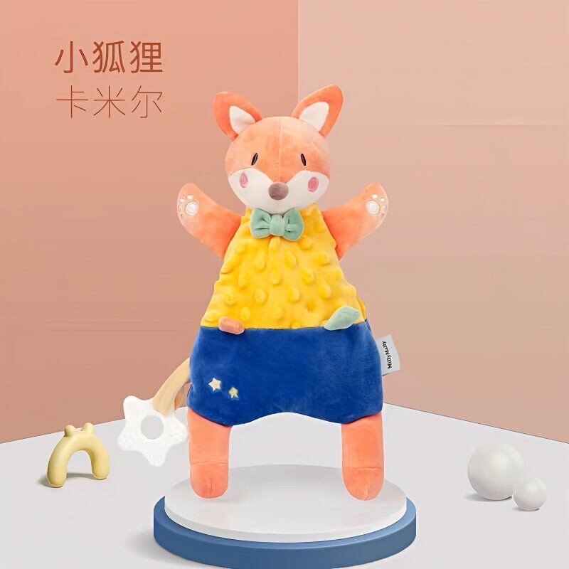 Игрушка-комфортер "Маленькая лисичка", для сна, хлопок, бархат, желтый