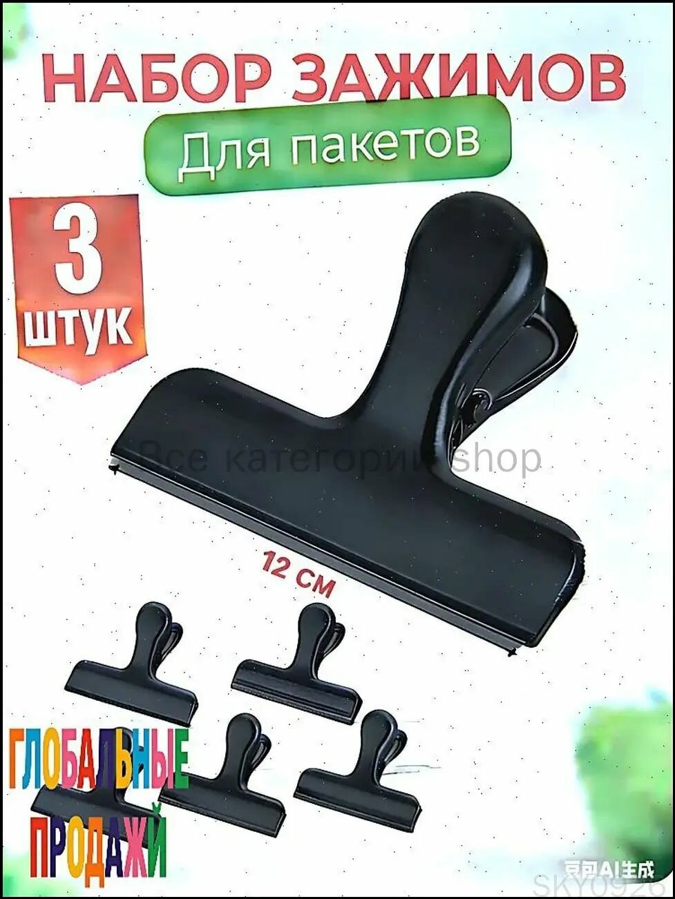 Зажим кухонный, 3 шт