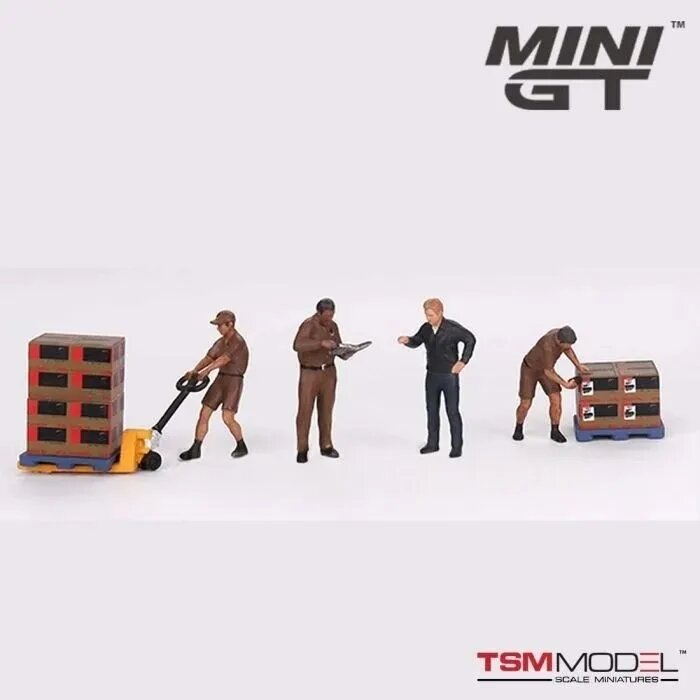 MINI GT 1:64 #ac30 Figurine: UPS Driver and workers Коллекционная машинка