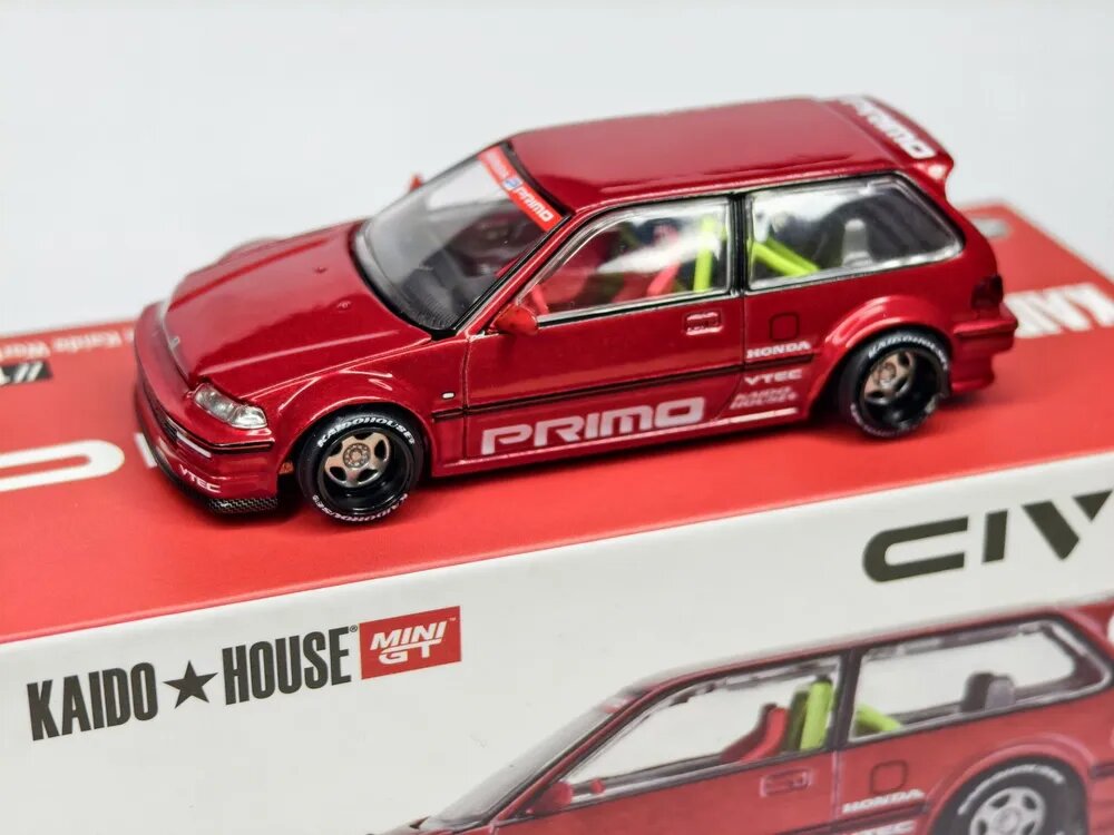 MINI GT+KAIDO HOUSE KHMG156 HONDA CIVIC (EF)KAIDO WORKS V2 Коллекция моделей автомобилей из литых под давлением сплавов