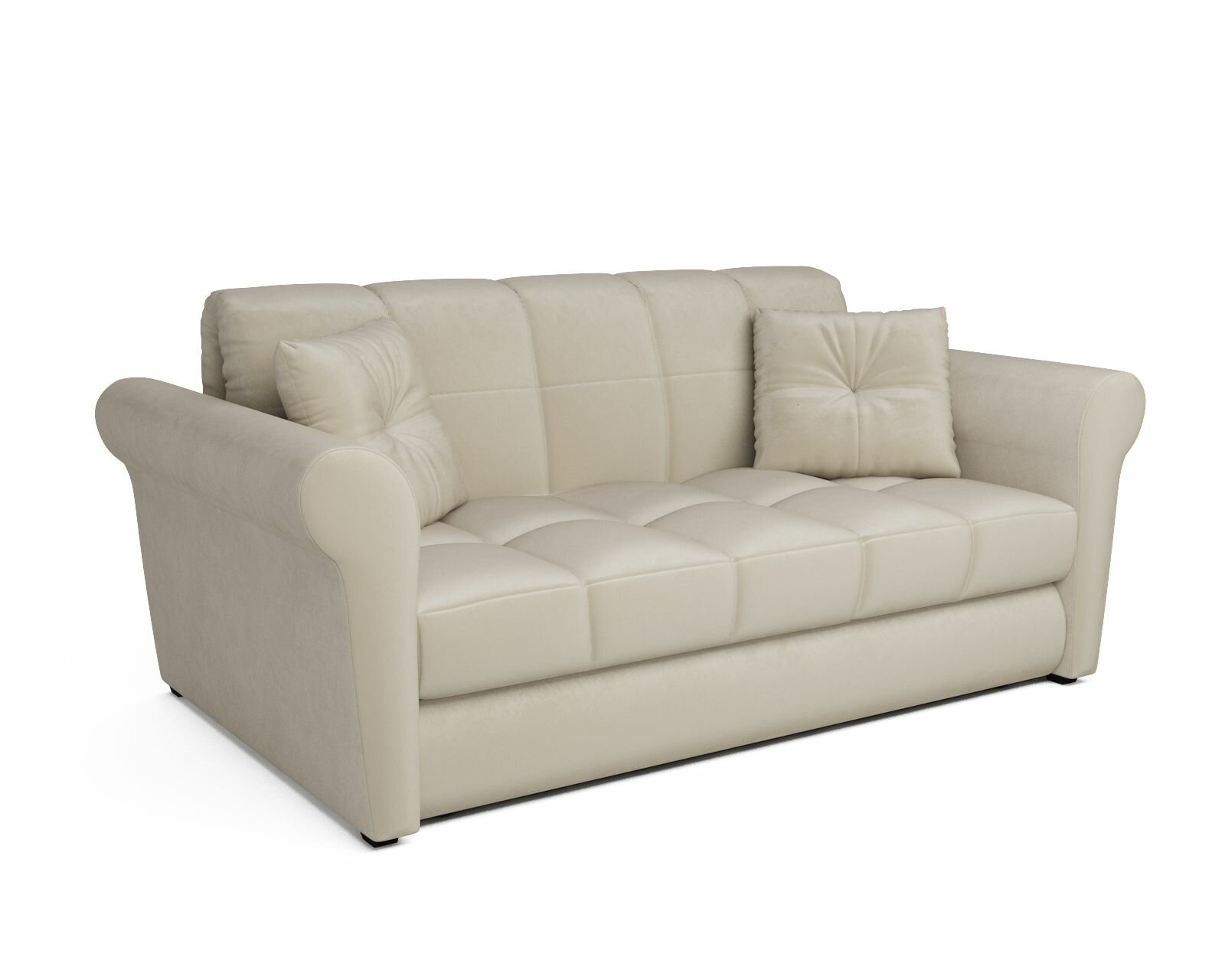 Диван раскладной Гранд ППУ 155*200 см (бархат бежевый STAR VELVET 6 LIGHT BEIGE)