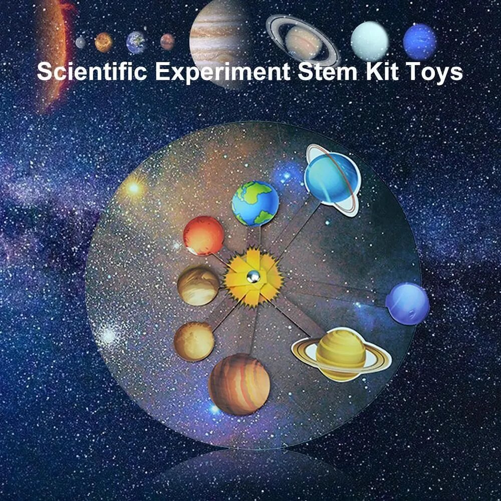 STEM-набор для экспериментов Солнечная система из картона, подходит для детей от 5 лет