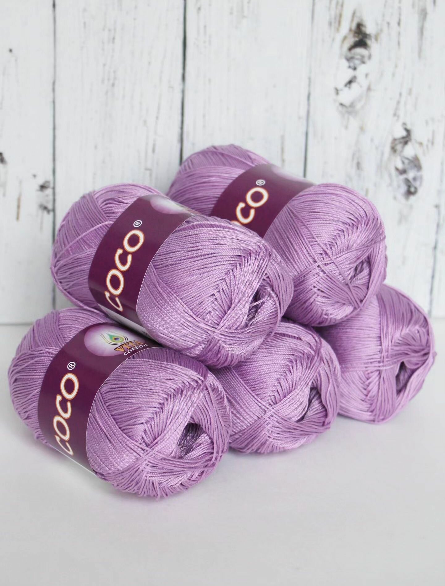 100% хлопок Vita cotton Коко/Coco 50гр*240м*2шт пыльно-сиреневый 3869