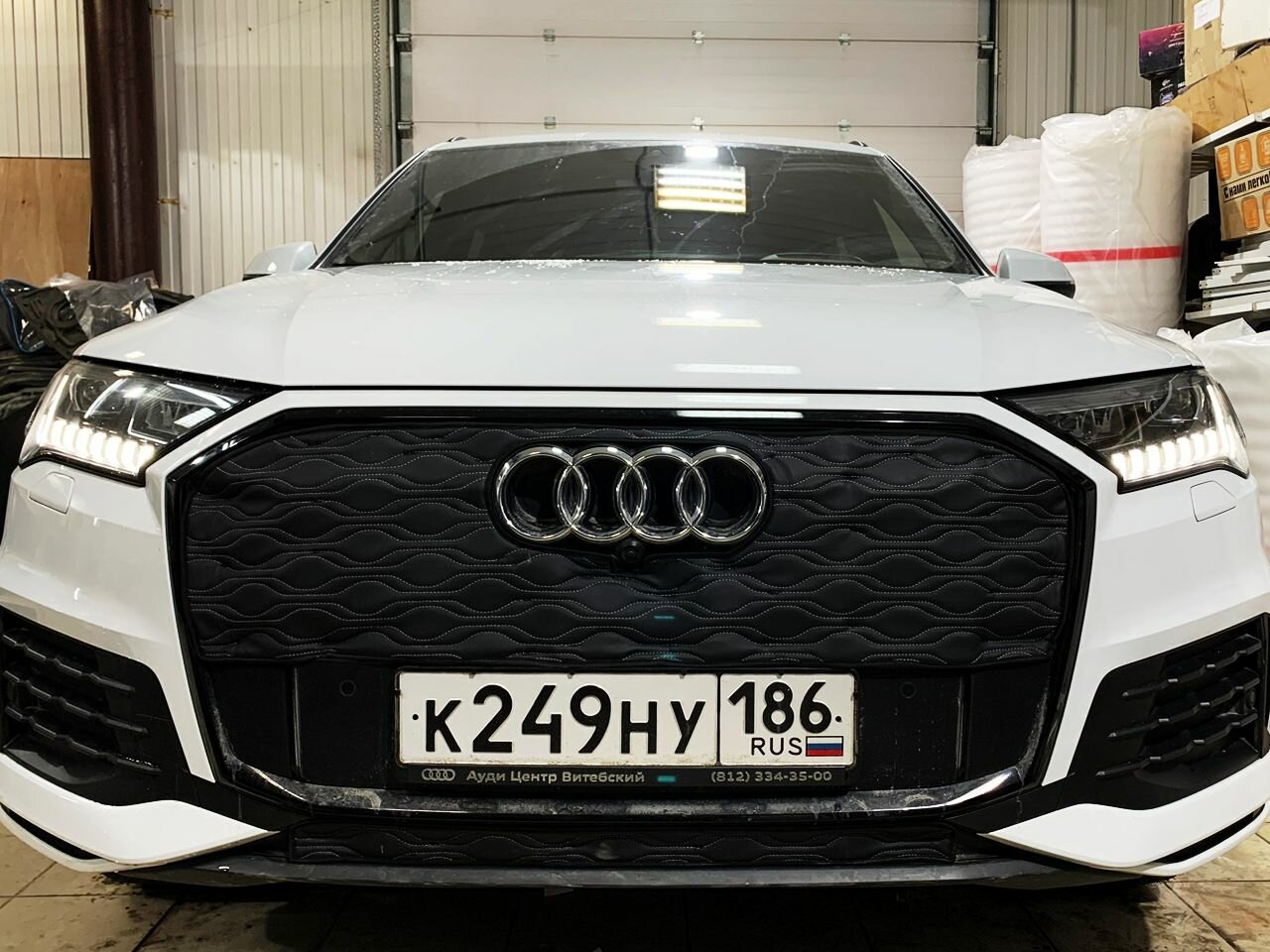 Утеплитель радиатора Экономия топлива Audi Q7 Ауди Ку7 Рестайлинг (2019 - н. в.) (4M) камера