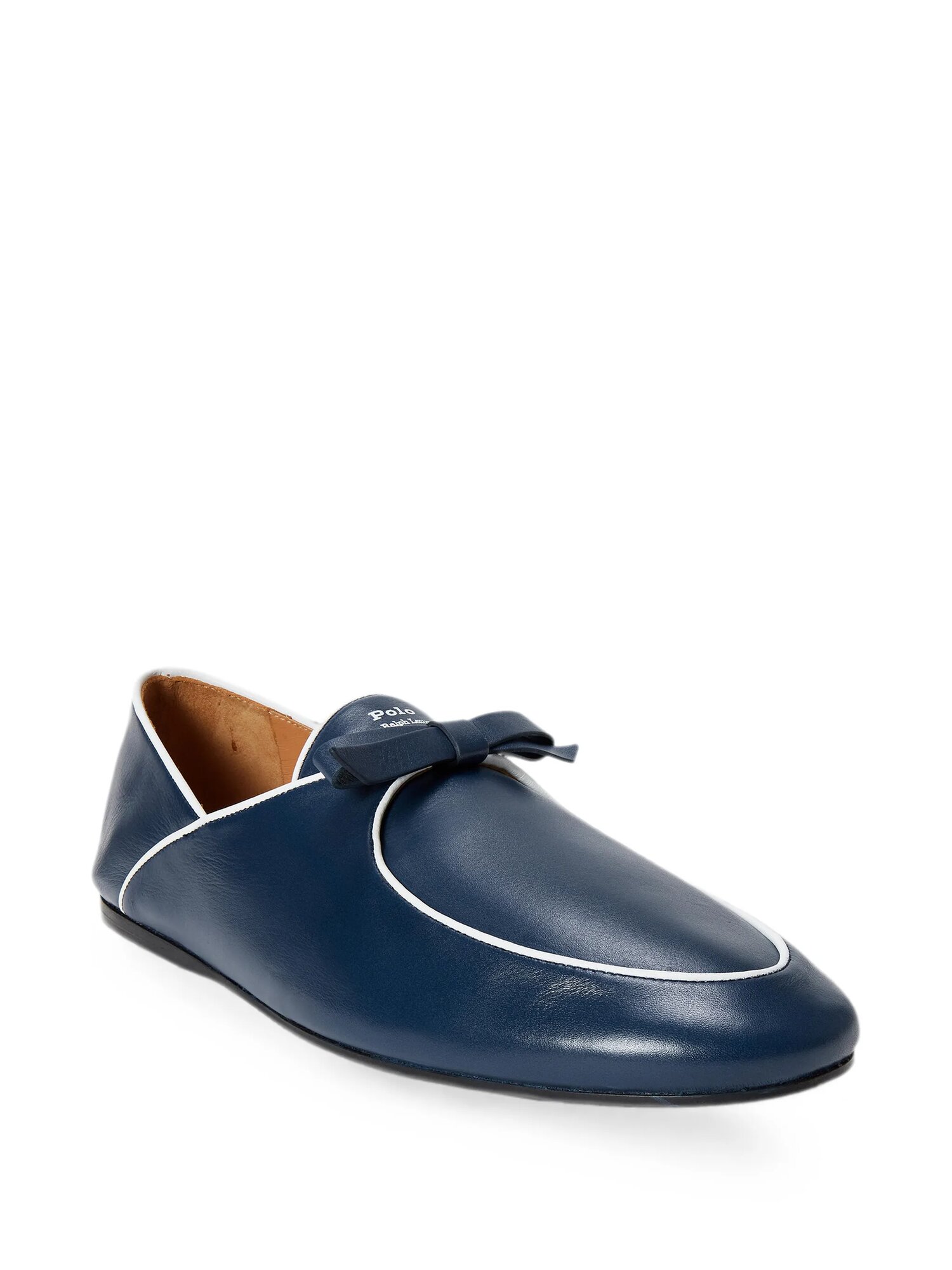 Лоферы Polo Ralph Lauren Bow-detail piped loafers, размер 9.5, синий — фото 1