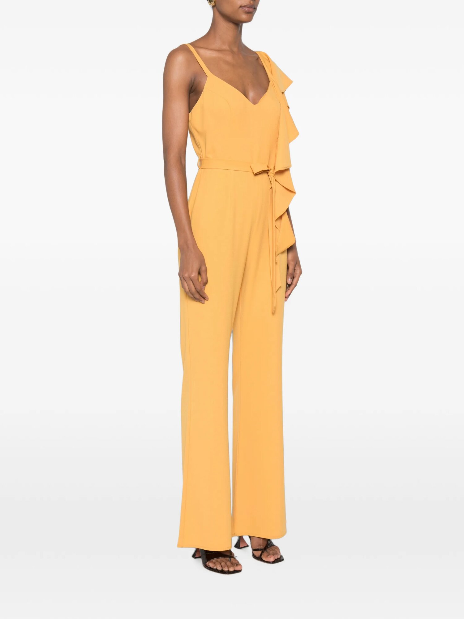 Комбинезон ALLURE Ruffled belted jumpsuit, размер 44, Желтый — фото 1