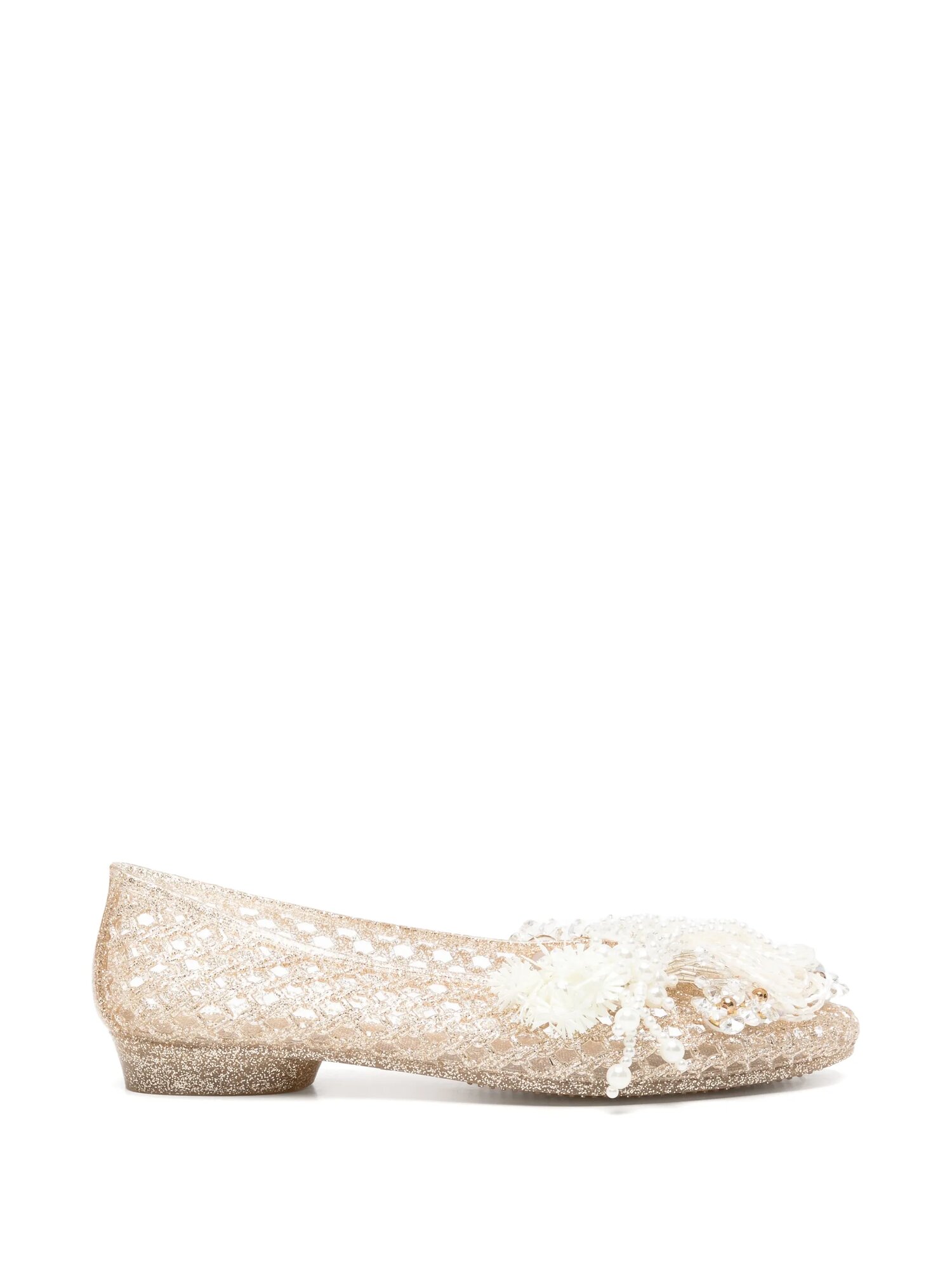 Туфли  Glitter-embellished flat pumps